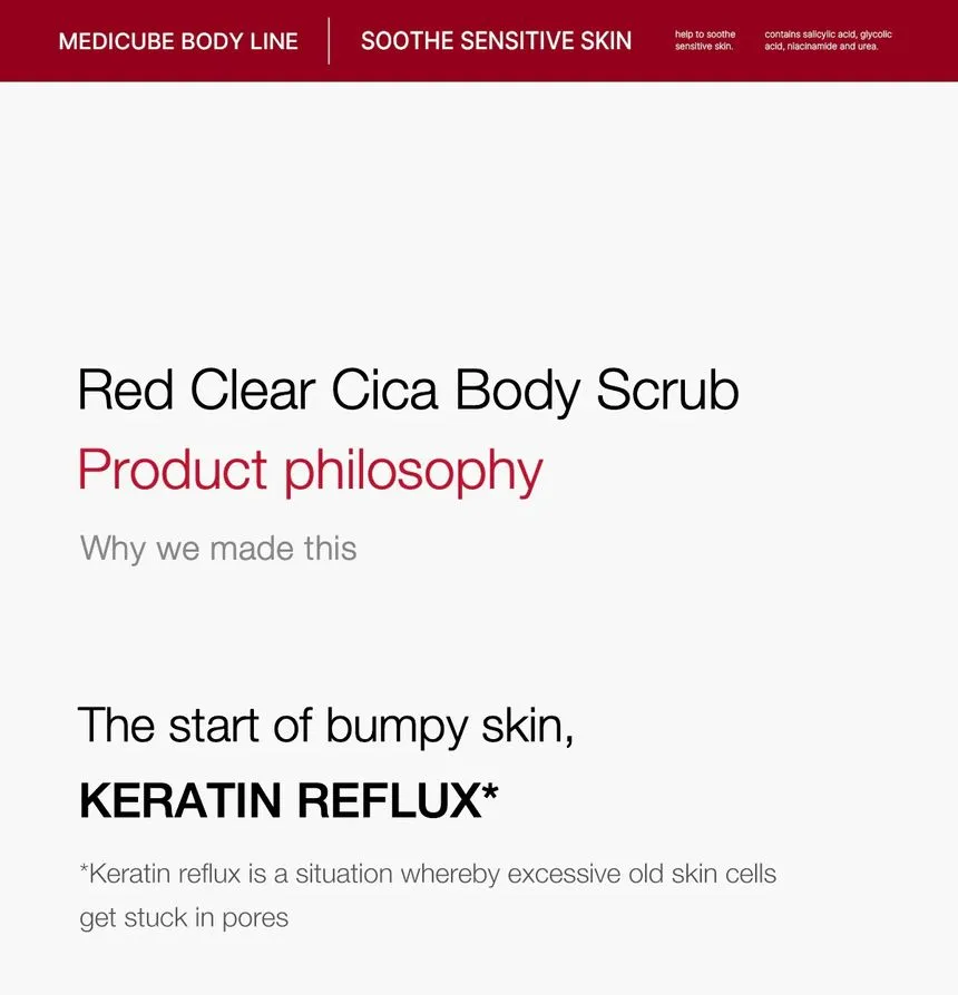 medicube - Red Clear Cica Body Scrub - 270g | Beauty Amora | Korean ...