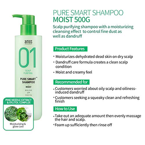 AMOS - Pure Smart Shampoo - Moist - 500g | Beauty Amora | Korean Beauty ...