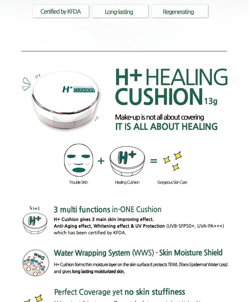 TROIAREUKE - Healing Cushion H+ | Beauty Amora | Korean Beauty Store in ...