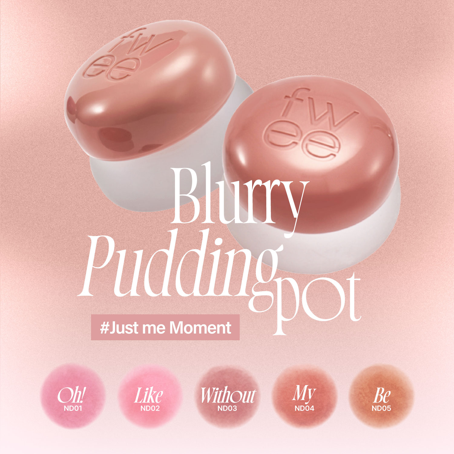Fwee - Lip & Cheek Blurry Pudding Pot - 5g | Beauty Amora | Korean ...