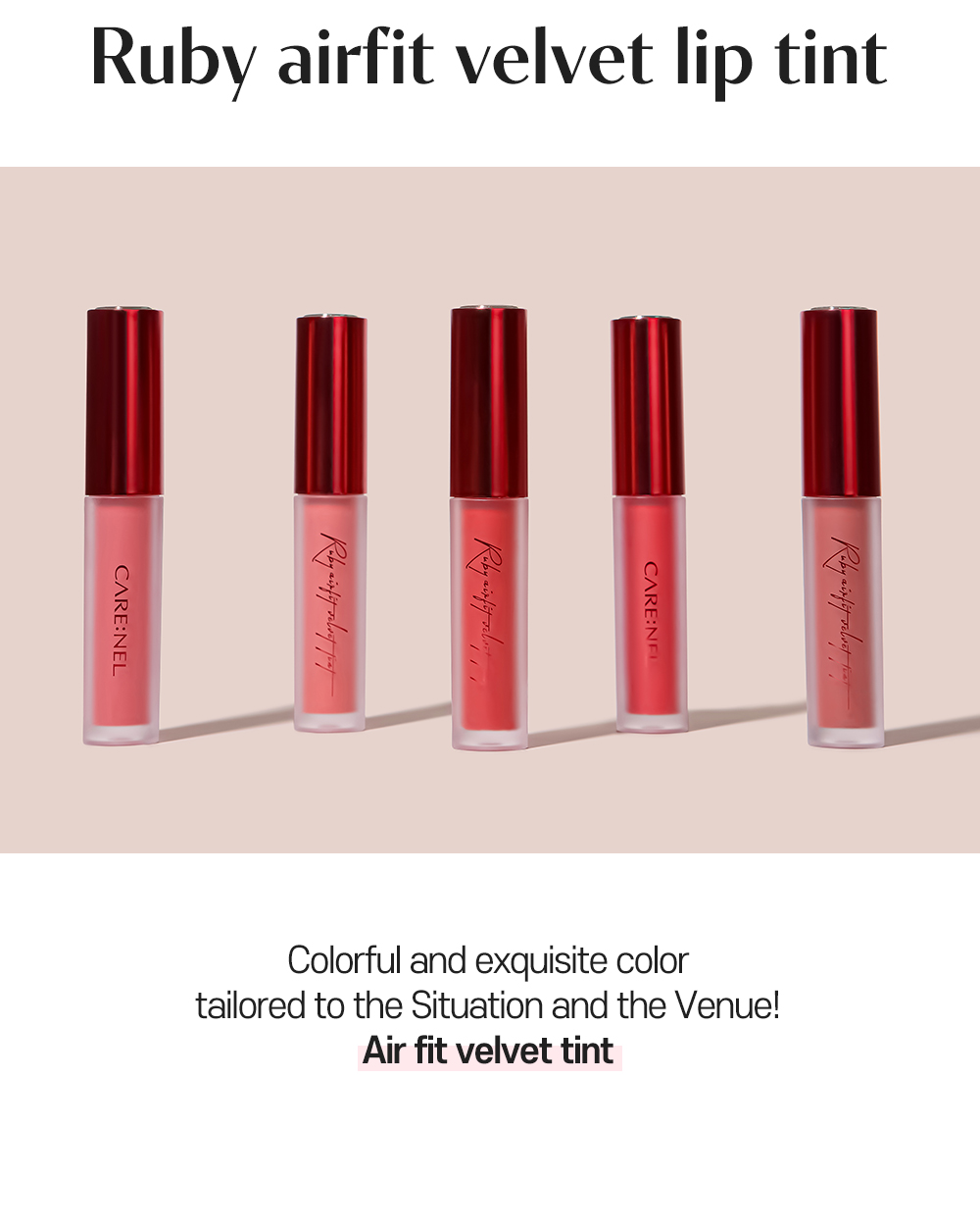 CARE:NEL - Ruby Airfit Velvet Tint - 4.5g | Beauty Amora | Korean ...