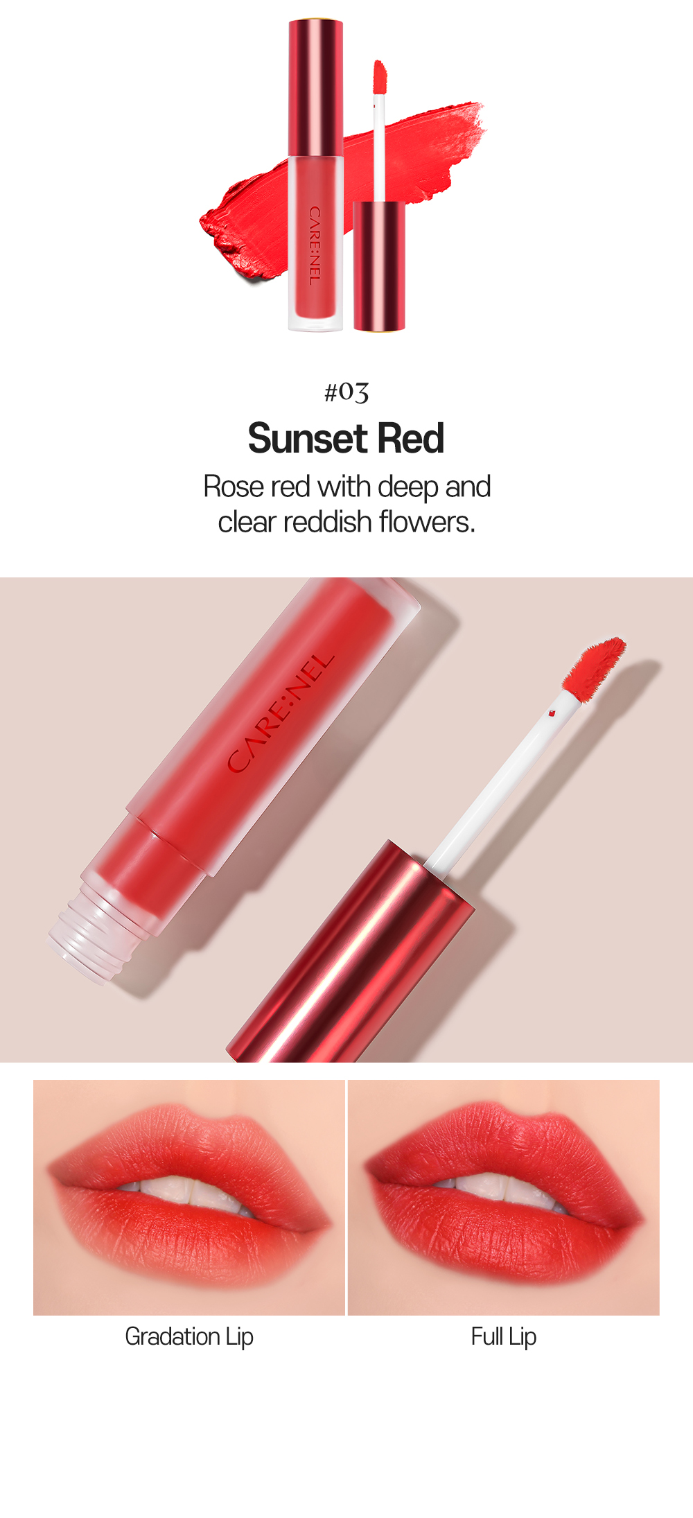 CARE:NEL - Ruby Airfit Velvet Tint - 4.5g | Beauty Amora | Korean ...