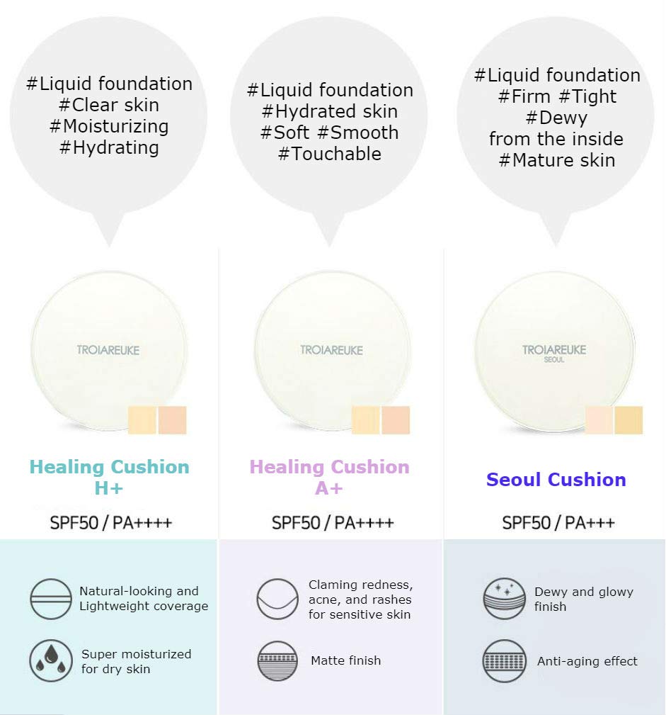 TROIAREUKE - SEOUL CUSHION (Refill Only) - 15g | Beauty Amora | Korean ...