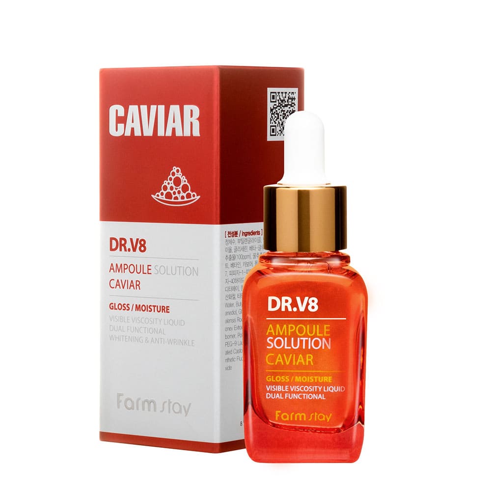 Farm Stay - Dr-V8 Ampoule Solution - Caviar - 30ml | Beauty Amora ...