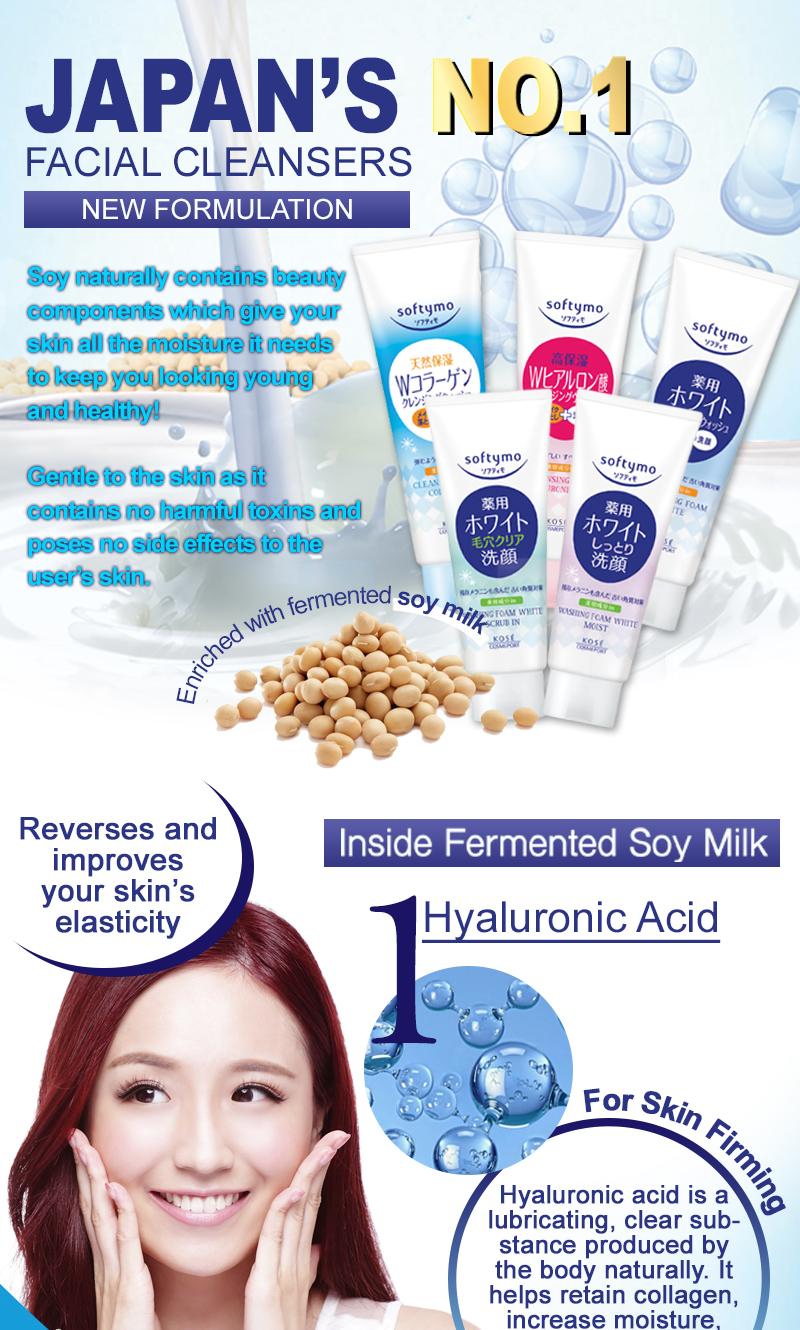 Kose - Softymo W Collagen Cleansing Foam - 190g | Beauty Amora | Korean ...