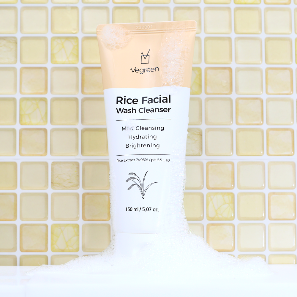 VEGREEN - Rice Facial Wash Cleanser - 150ml | Beauty Amora | Korean ...