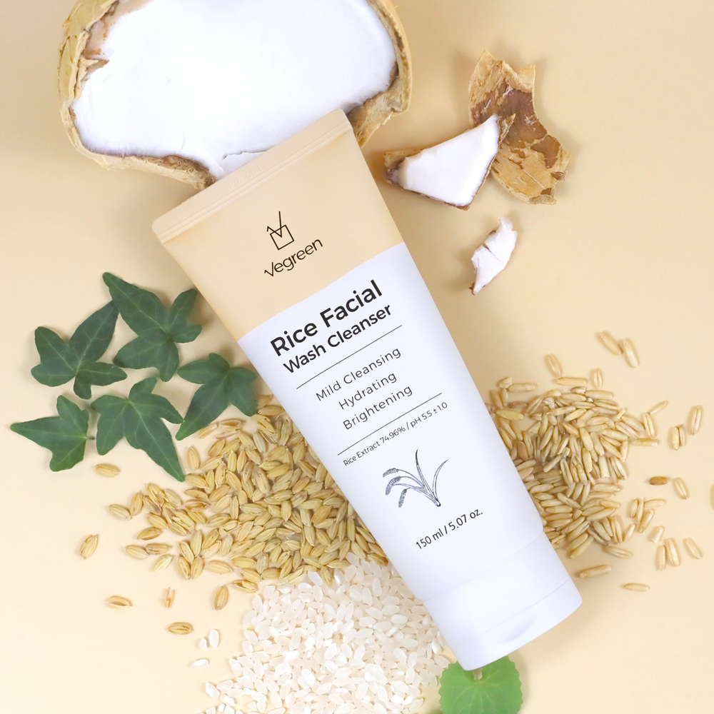 VEGREEN - Rice Facial Wash Cleanser - 150ml | Beauty Amora | Korean ...