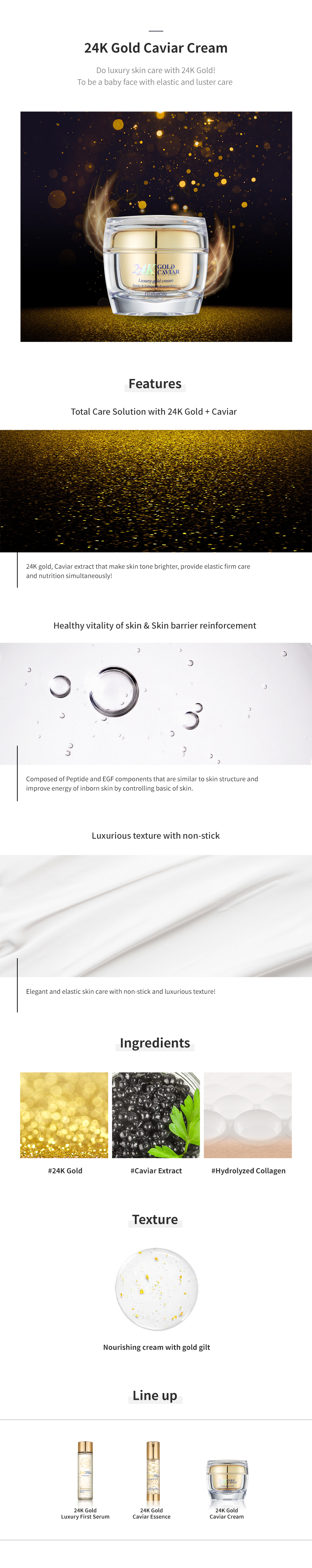 Elishacoy - 24K Gold Caviar Cream - 50g | Beauty Amora | Korean Beauty Store in Australia