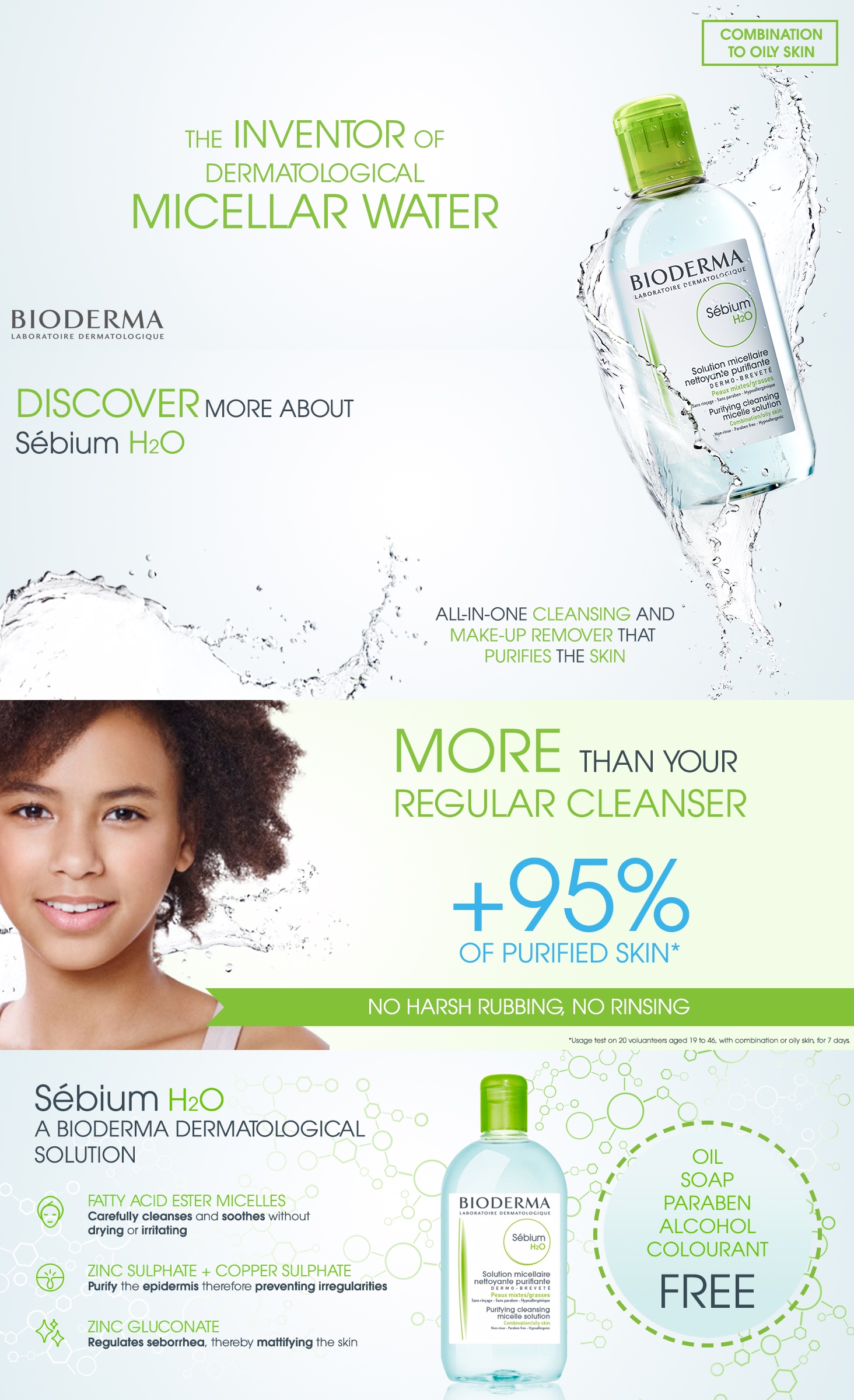 Bioderma - Sebium H2O Purifying Cleansing Micellar Water - 500ml ...