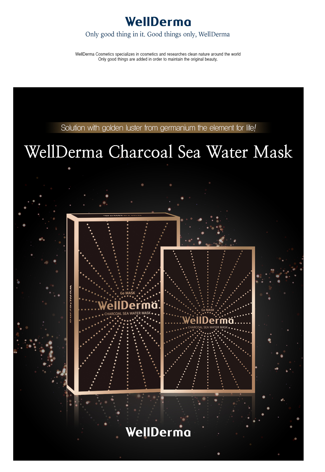 WELLDERMA - Charcoal Sea Water Mask - 1pc | Beauty Amora | Korean ...