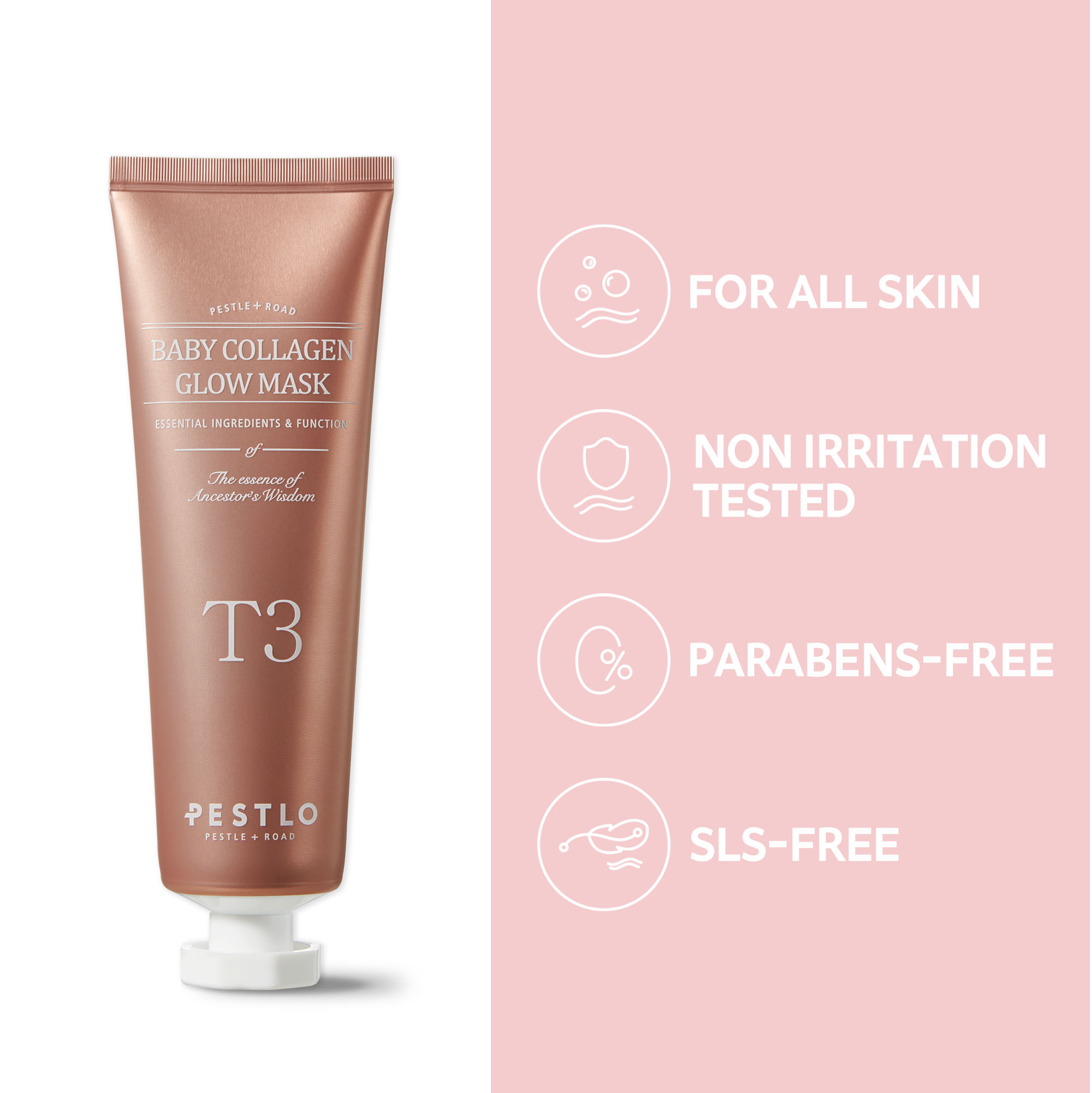 PESTLO - T3 Baby Collagen Glow Mask - 70ml | Beauty Amora | Korean ...