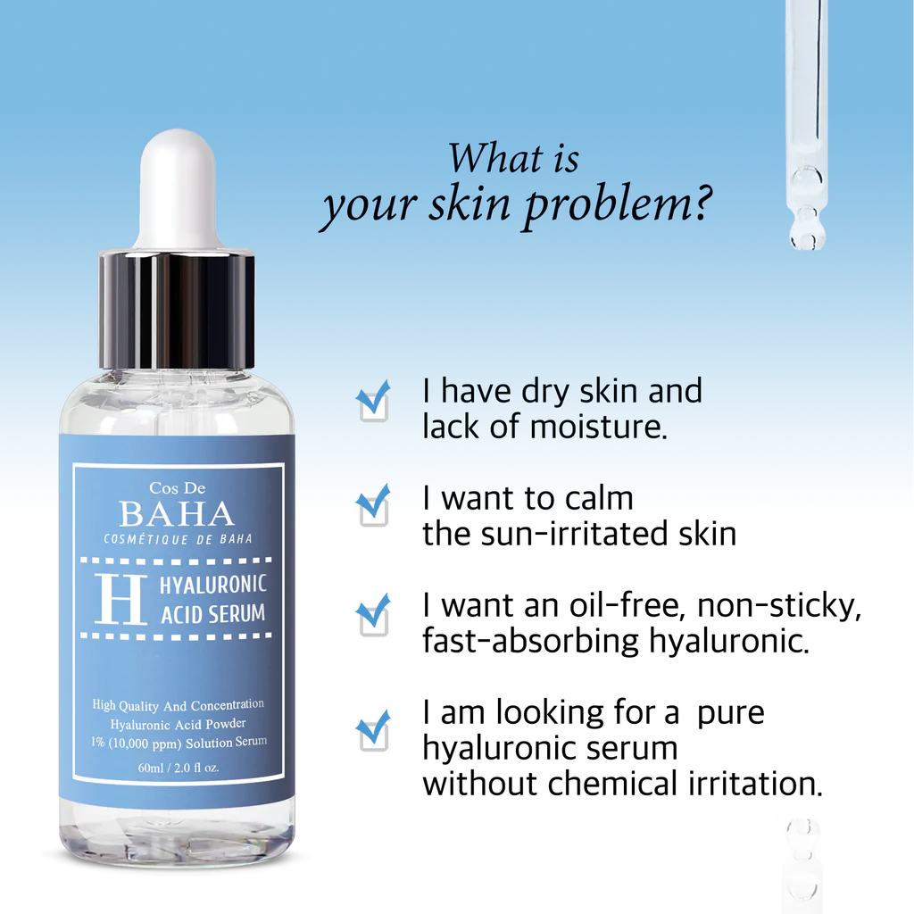 Cos De BAHA - Hyaluronic Acid Serum (H120) - 120ml | Beauty Amora | Korean Beauty Store in Australia