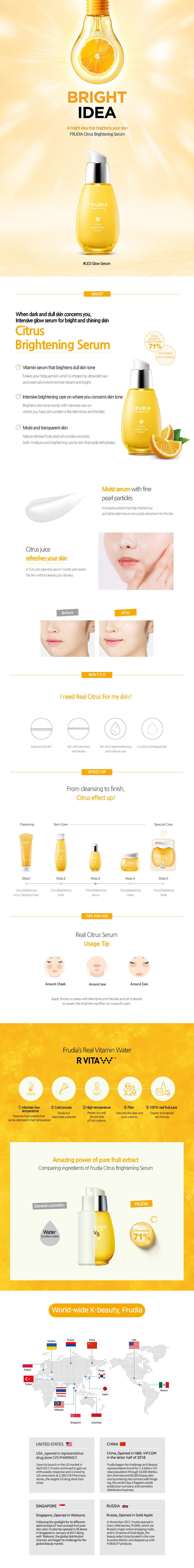 FRUDIA - Citrus Brightening Serum - 50g | Beauty Amora | Korean Beauty ...