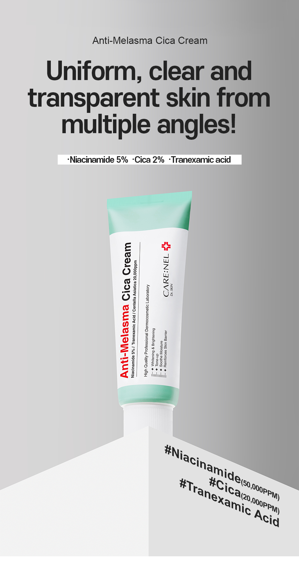 CARE:NEL - Anti-Melasma Cica Cream - 40ml | Beauty Amora | Korean ...