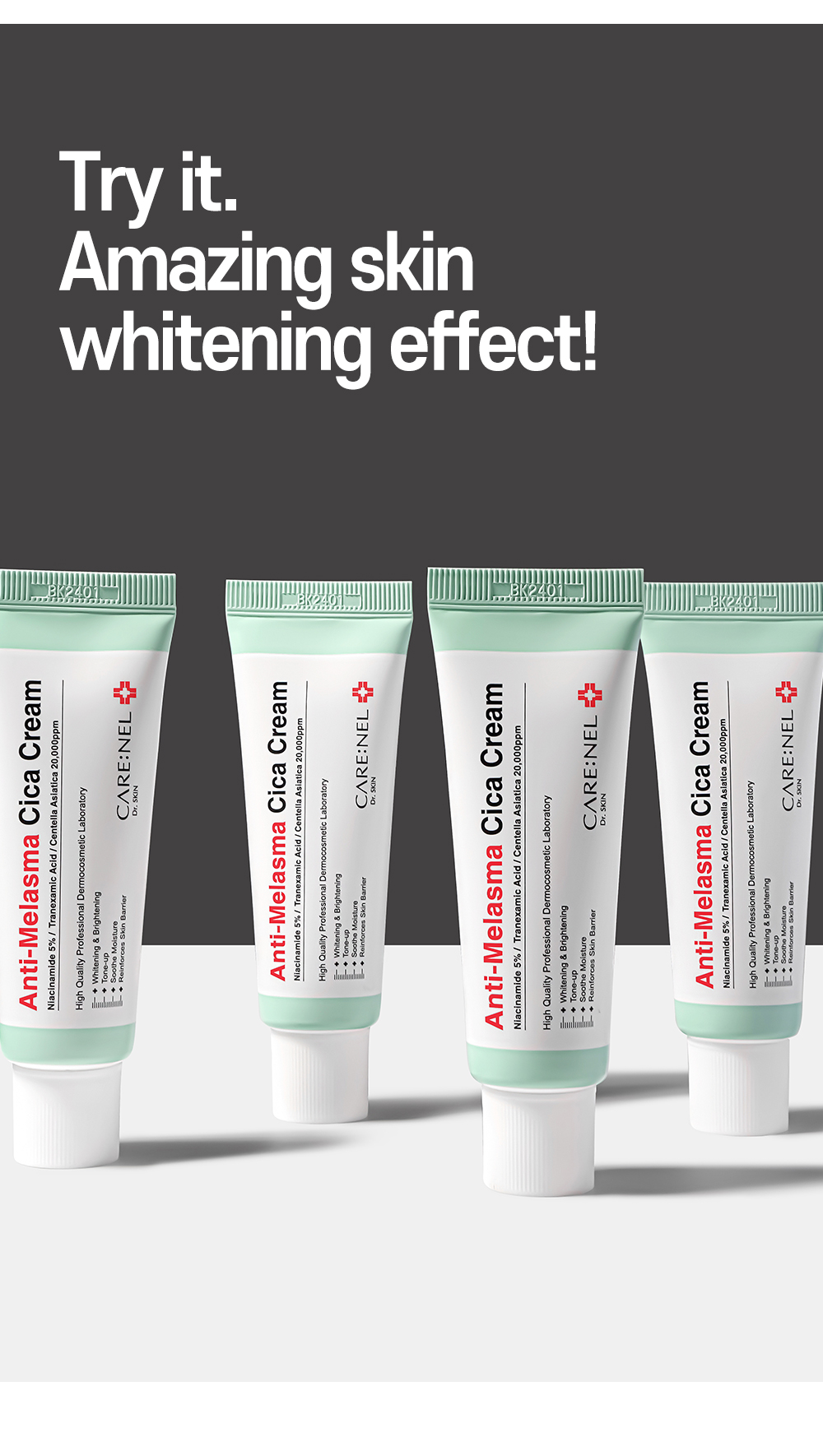 CARE:NEL - Anti-Melasma Cica Cream - 40ml | Beauty Amora | Korean ...