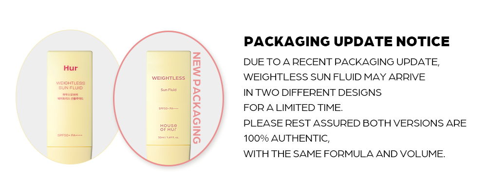 HOUSE OF HUR - Weightless Sun Fluid SPF50+ PA++++ - 50ml | Beauty Amora ...