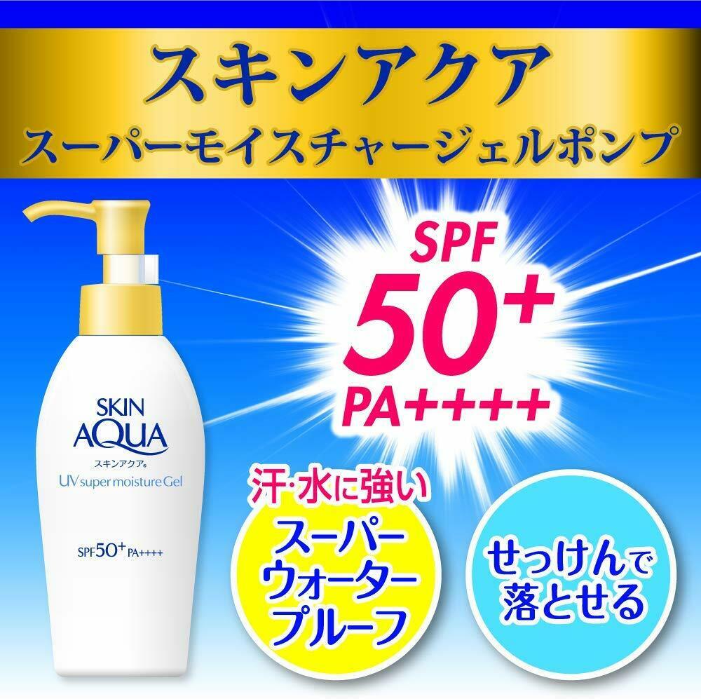Rohto Mentholatum - Skin Aqua Sunscreen Super Moisture Gel Pump SPF50 ...