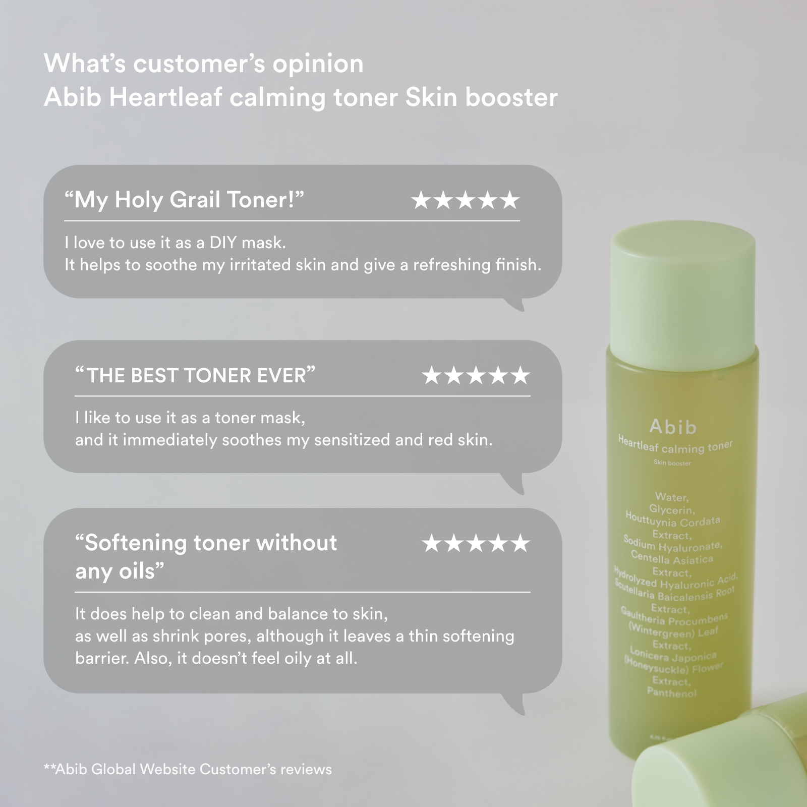 Abib - Heartleaf Calming Toner Skin Booster - 200ml | Beauty Amora ...