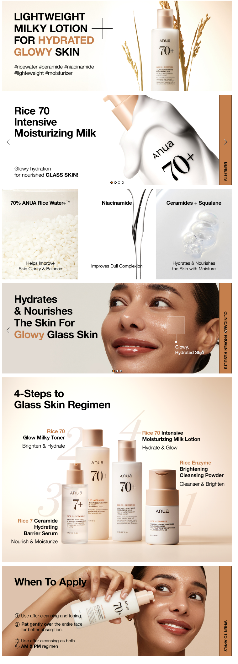 ANUA - Rice 70 Intensive Moisturizing Milk - 150ml | Beauty Amora ...