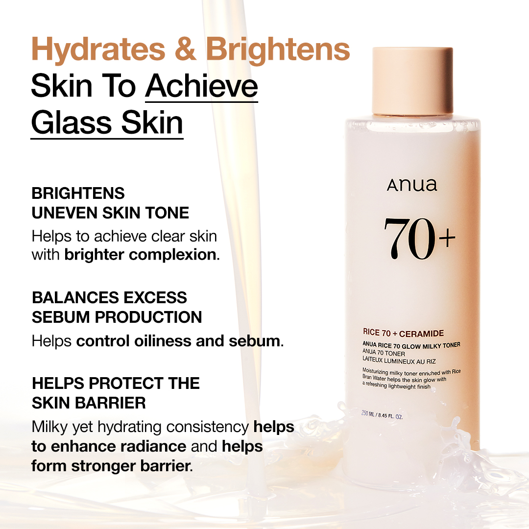 ANUA Rice 70 Glow Milky Toner - 40ml | Beauty Amora | Korean Beauty ...