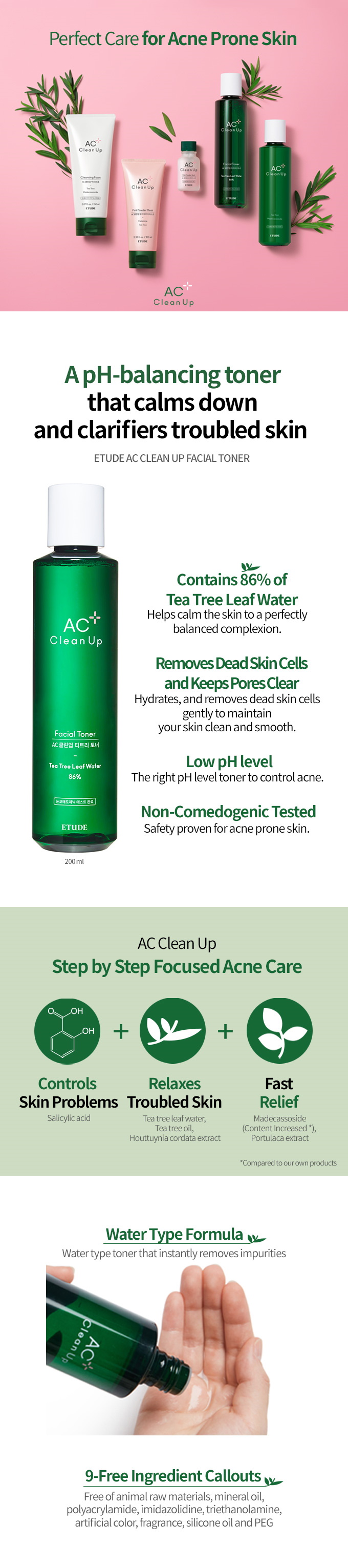 Etude - Ac Clean Up Facial Toner - 15ml | Beauty Amora | Korean Beauty ...