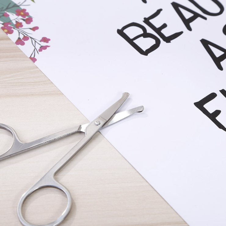 MINGXIER - Stainless Steel Safety Round Tip Scissors - 1pc | Beauty ...